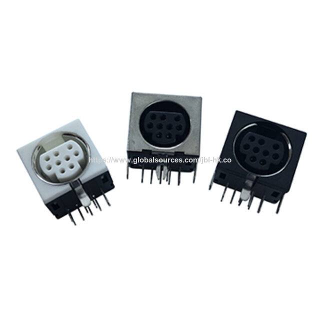 China Mini DIN socket connector with 9pins, right angle type on Global ...