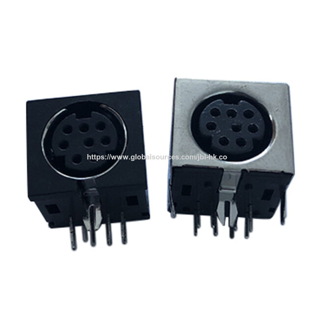 Buy Wholesale China Mini Din Socket Connector With 8pins, Right Angle ...