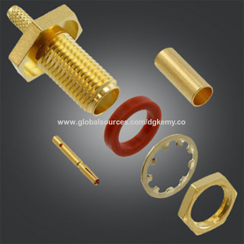 SMA female jack waterproof connector, SMA Socket with 11.4mm thread for ...