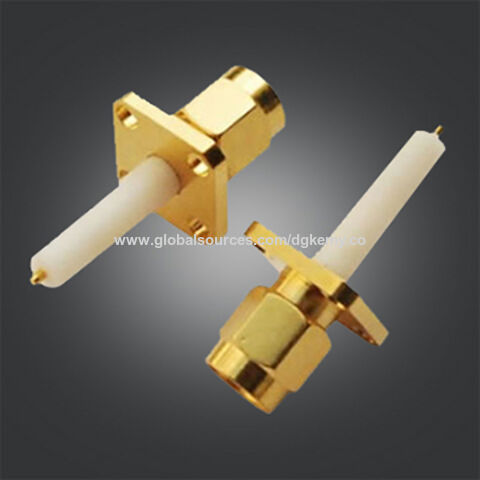 China SMA Male Flange Mount Waterproof for Micro-strip, SMA Receptacle ...