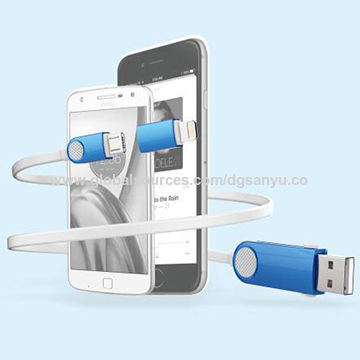 Buy Wholesale China Micro And Lightning Otc 2-in-1 Cable, Otg Function ...