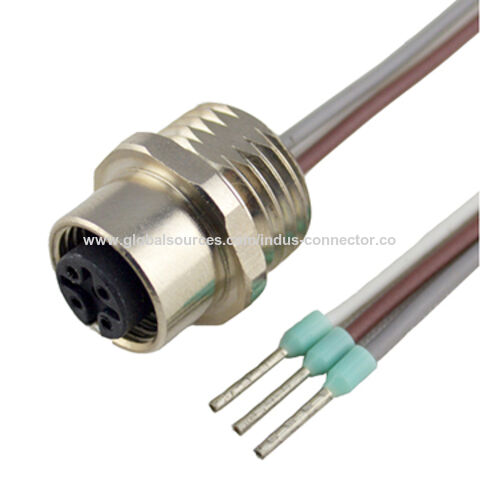 Buy Wholesale China A Coding Multi-pin Rear Panel Mount M12 Wire Crimp ...