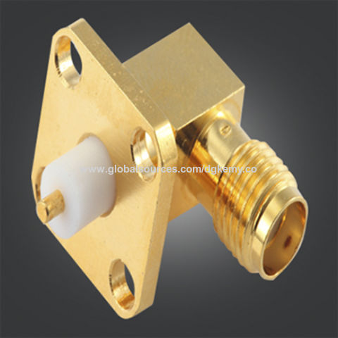 SMA receptacle, SMA female receptacle flange panel mount, SMA R/A Jack ...