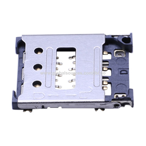 China Nano-SIM card holder clamshell type1.4H 7p mini sim card socket ...