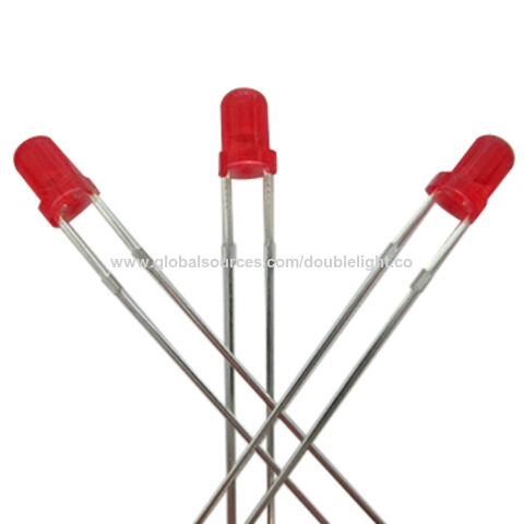 3mm Round Flange Type Super Red LED, 3mm 5mm LED Indicators LED ...