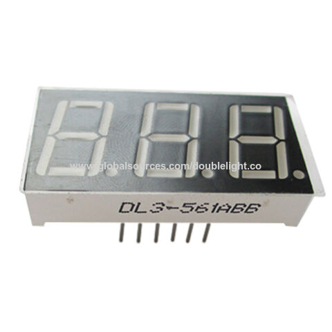Buy Wholesale China 3-digit Hyper Red 0.36-inch 7-segment Numeric Led ...