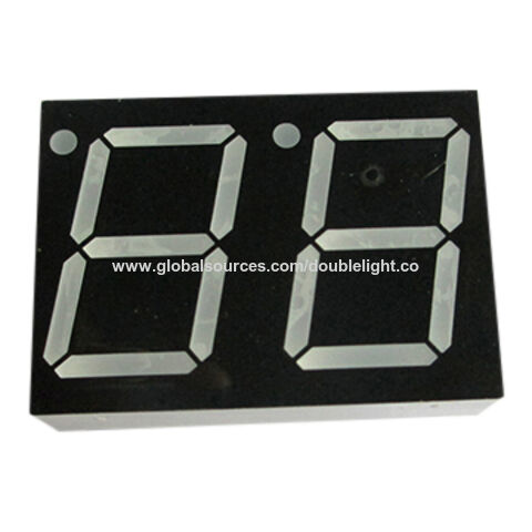 China 0.4 inch 2 digit 7 segment display common cathode super red LED ...