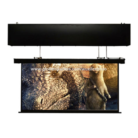 China Twice Lifting Motorized Projection Screen on Global Sources,Twice ...