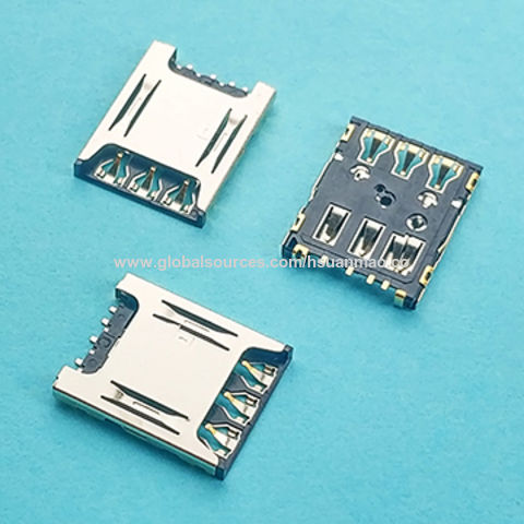 Buy Wholesale Taiwan Nano Sim Card Connector H=1.4mm 6p Smt Without ...