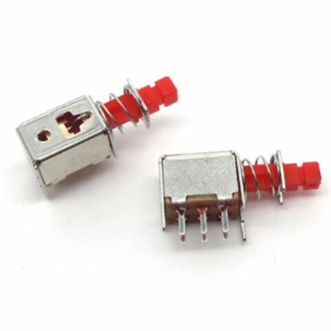 Right Angle Pcb Latching Push Button Switch 6-pin 3-pin, Pcb Mount ...