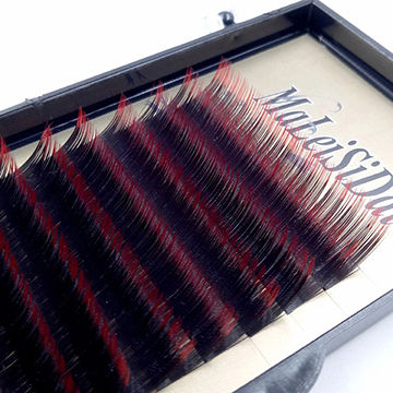 Red,blue,purple, 0.07mm Premium Eyelash Extension Silk Primer Eyelash ...