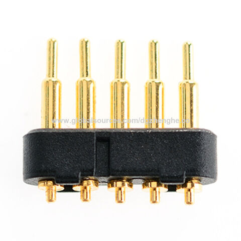 Pogo Pin spring-loaded connectors Customized Plug-in Type 5pins, pogo ...