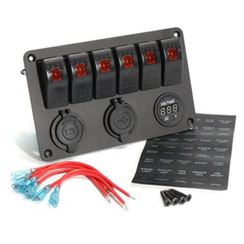 Buy Wholesale China 6 Gang 5-pin 12v 24v Led Rocker Switch Panel With ...
