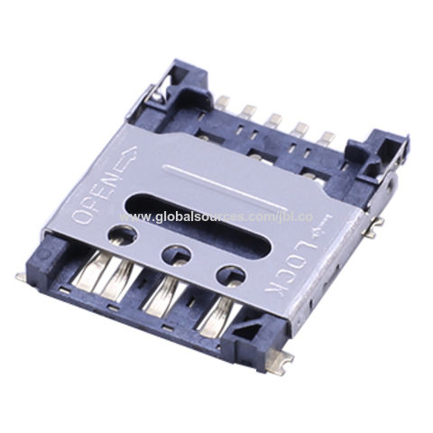 China Nano-SIM card holder clamshell type1.4H 7p mini sim card socket ...