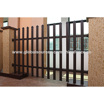 Buy Wholesale China 2 Rails Flat Pipe Pvc-coated Aluminum Fence & 2 ...