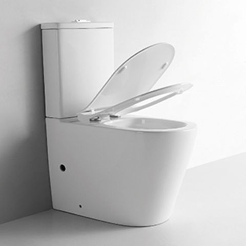 P-trap toilet two-piece toilet with Nano glazing and Tornado washdown ...