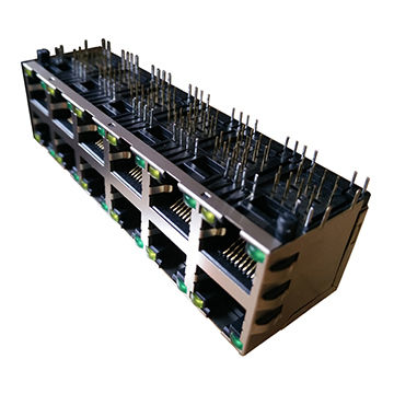Buy Wholesale China 2*6 Stacked Rj45 Connector With 1000 Base-t Magjack ...
