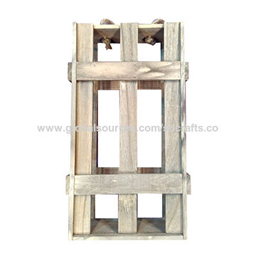 Buy Wholesale China Wooden Crate Sliding Lid For 2 Bottles With Clasp ...