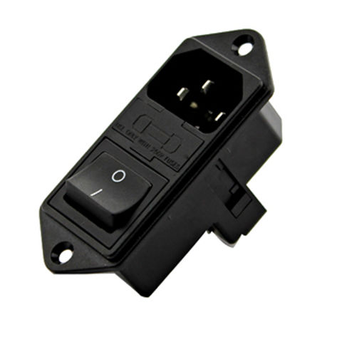 Power entry module EN60320C14 +fuse holder+ switch(DPST), Power sockets ...