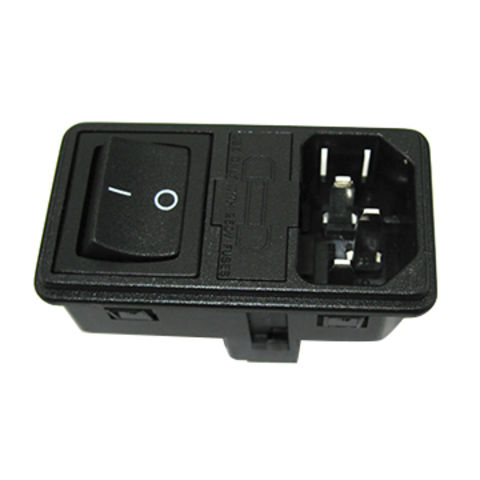 China Power entry module, EN60320C14 +fuse holder+ switch (DPST) on ...