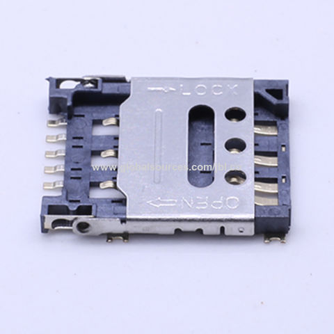 China Nano-SIM card holder clamshell type1.4H 7p mini sim card socket ...