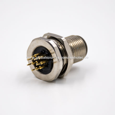 Aviation 3 4 5 8 12pin A code male DIP M12 Circular waterproof ...