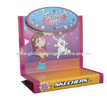 Cute acrylic children shoe display rack with led flashing light ...
