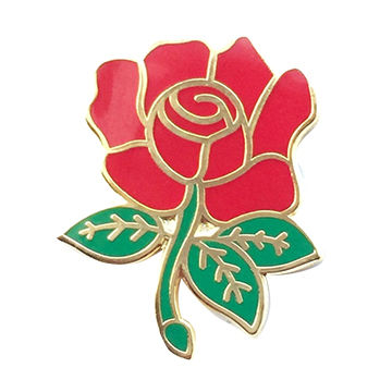 Bulk Buy China Wholesale Customized Metal Rose Pin Badges With Flower ...