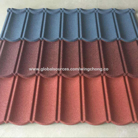 Stone coated metal tile, stone coated metal tile Color coating stone ...