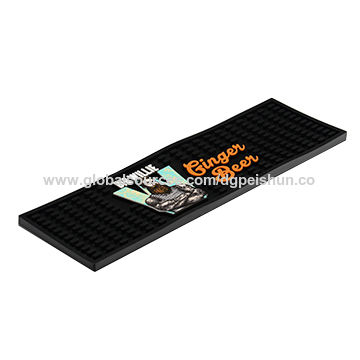 Custom Soft Black PVC Mat Rubber Bar Service Waterproof Mat, Rubber Bar ...