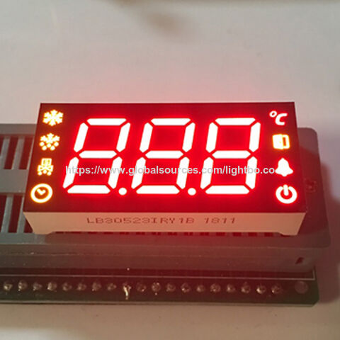 Customized Red/yellow 3-digit 0.52-inch 7-segment Led Display Common Anode For Refrigerator $0. ...