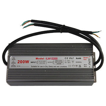 China 200W Waterproof constant voltage LED driver, LED switching power supply(12V/24V/36V/48VDC ...