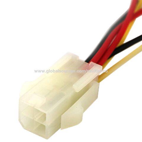 4 Way 2 Row Molex Male Power Connector Wire Harness, molex mini fit jr ...