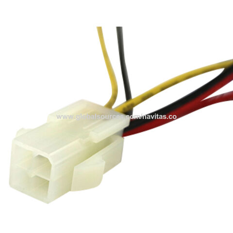 Taiwan Molex 4.2mm Pitch 4 Way 2 Row Male Power Connector Custom Cable ...