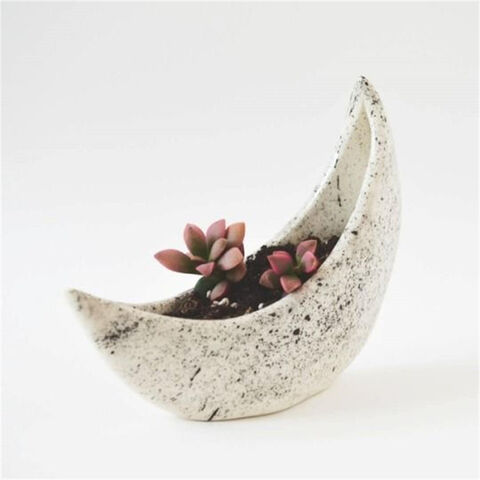 Buy Wholesale China Creative Moon Shape Planter Ceramic Plant Pot ...