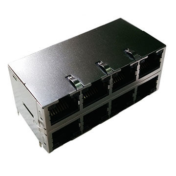 Buy Wholesale China 10/100base-t 2x4 Ports Rj45 Female Stacked ...