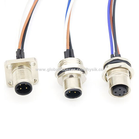 Buy Wholesale China 4-pin Male Waterproof M12 Flange Panel Mount ...