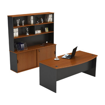 Wooden modular office desk combinations with bookcase and storage ...