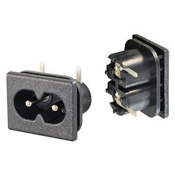 IEC 60320 C8 AC Inlets, 2.5A 250VAC, Wire Leads Available, UL, CUL ...