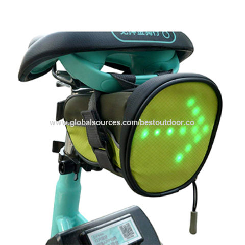China LED Cycling Saddle Bicycle Under Seat Bike Bag Reflective Turn ...
