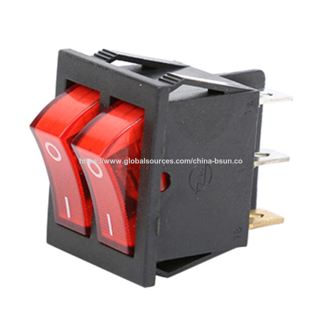 15*21 SPDT on-off-on rocker switch 12A 250VAC with UL cUL VDE ENEC KC ...