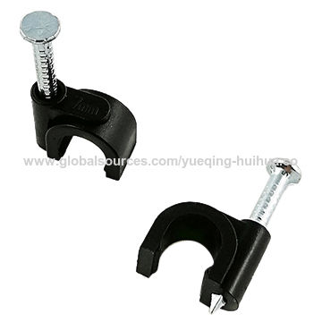 Buy Wholesale China Black 7mm Round Cable Clips, Made Of Pe Material ...