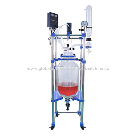 Buy Wholesale China 50l Jacketed Glass Reactor For Lab, Double-layered ...