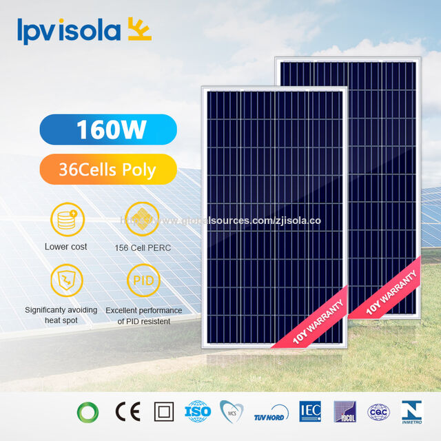 Factory Direct High Quality China Wholesale Isola 160w Polycrystalline ...