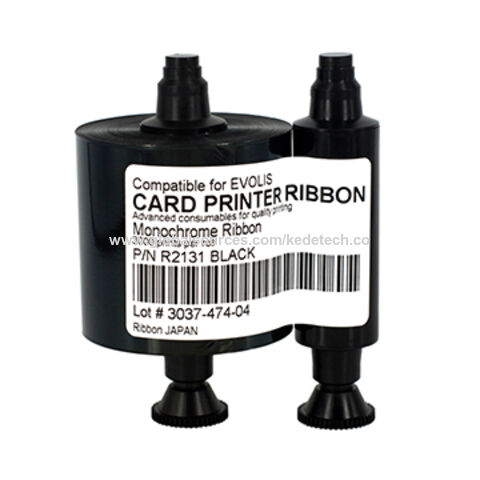 Buy Wholesale China For Evolis R2131 Black Monochrome Ribbon 3000 ...