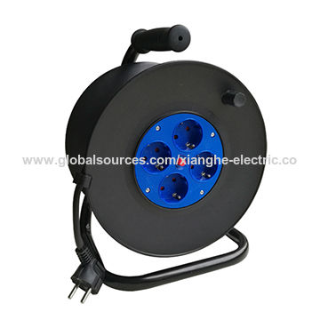 25m Portable European type Extension Cord Cable Reel IP20, extension ...