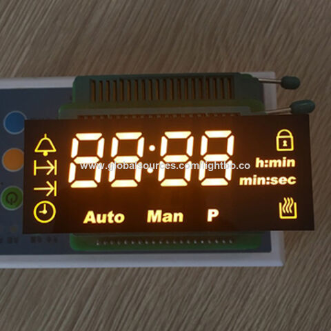 Ultra Amber Custom Design 7-segment Led Display, 4-digit 0.59" For Oven ...