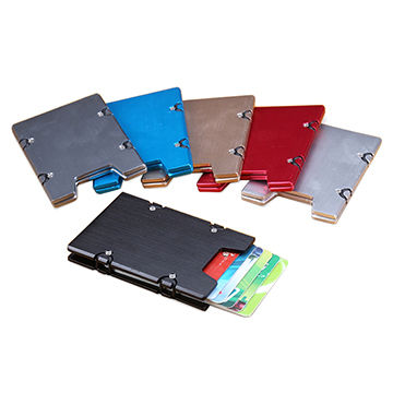 Buy Wholesale China Slim Brushed Aluminum Credit Card Holder Rfid Anti ...