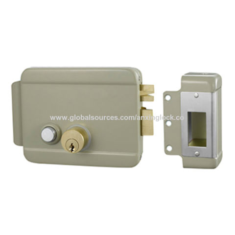 Buy Wholesale China Ax044 Gray Spray Electric Rim Lock 12v With Brass ...