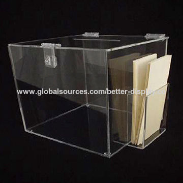 Buy Wholesale China Acrylic Ballot Box Plastic Election Ballot Box With ...